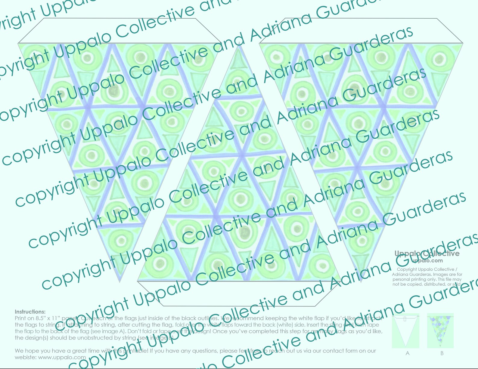 Printable Bunting BUNDLE Digital Download Blue Design - Etsy