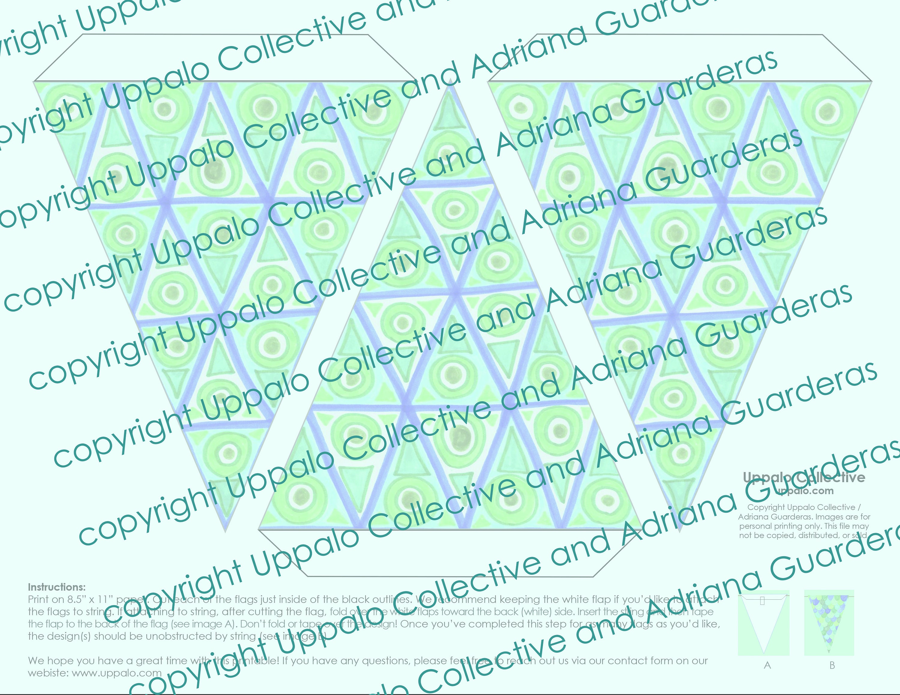Printable Bunting BUNDLE Digital Download Blue Design - Etsy