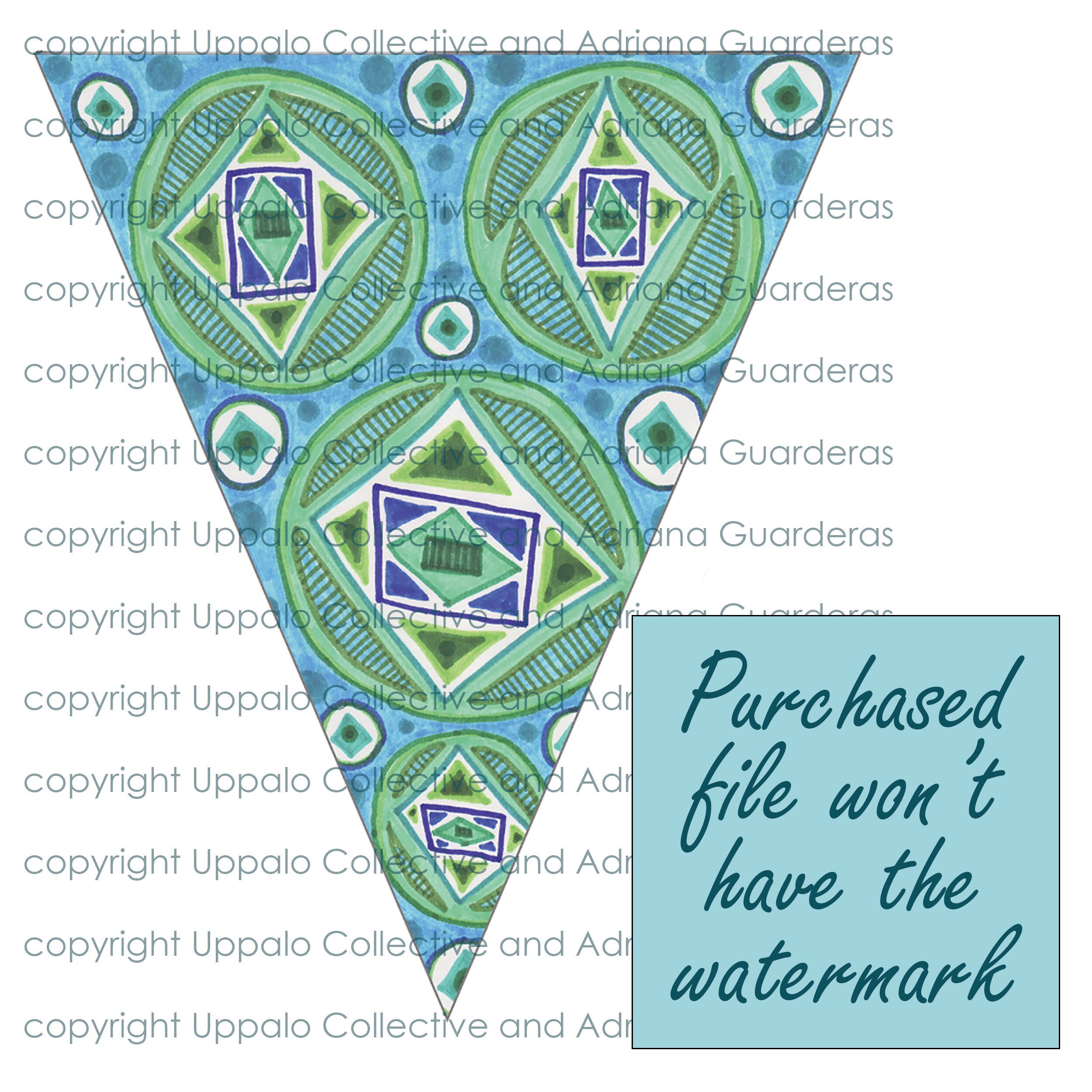Printable Bunting BUNDLE Digital Download Blue Design - Etsy