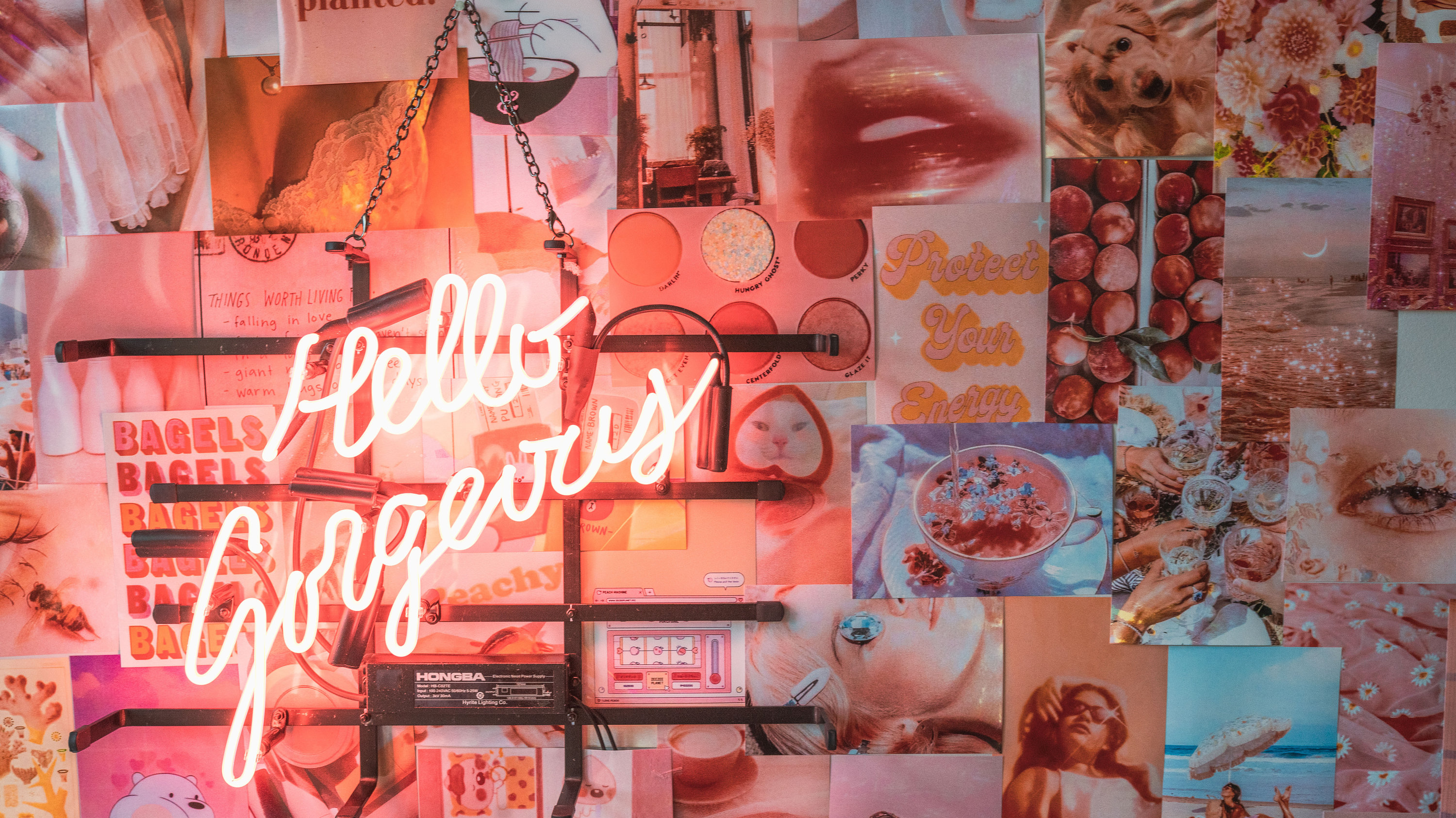 Peachy Pink Aesthetic Wall Collage Kit, VSCO Girl Room Decor, Wall ...