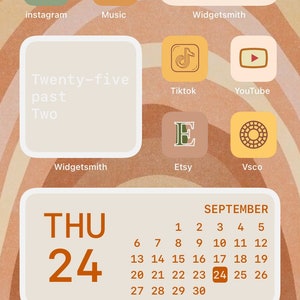 Boho Aesthetic iPhone App Icons, Boho Ios 14 App Icon Pack, Neutral ...