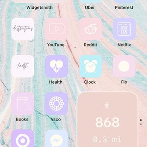 Minimalist Ios 14 App Icons, Pastel iPhone App Icon Pack, Aesthetic ...