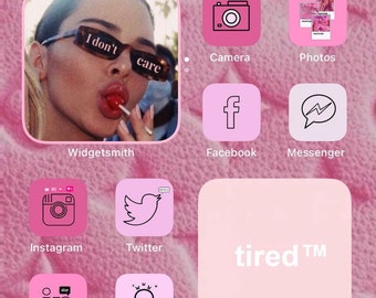 Ios 14 Pink iPhone Aesthetic - Etsy