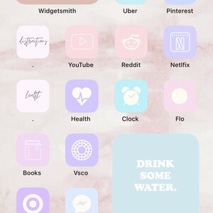 Minimalist Ios 14 App Icons, Pastel iPhone App Icon Pack, Aesthetic ...