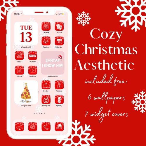 Winter Aesthetic Ios 14 Icons Holiday Iphone App Icon Pack - Etsy