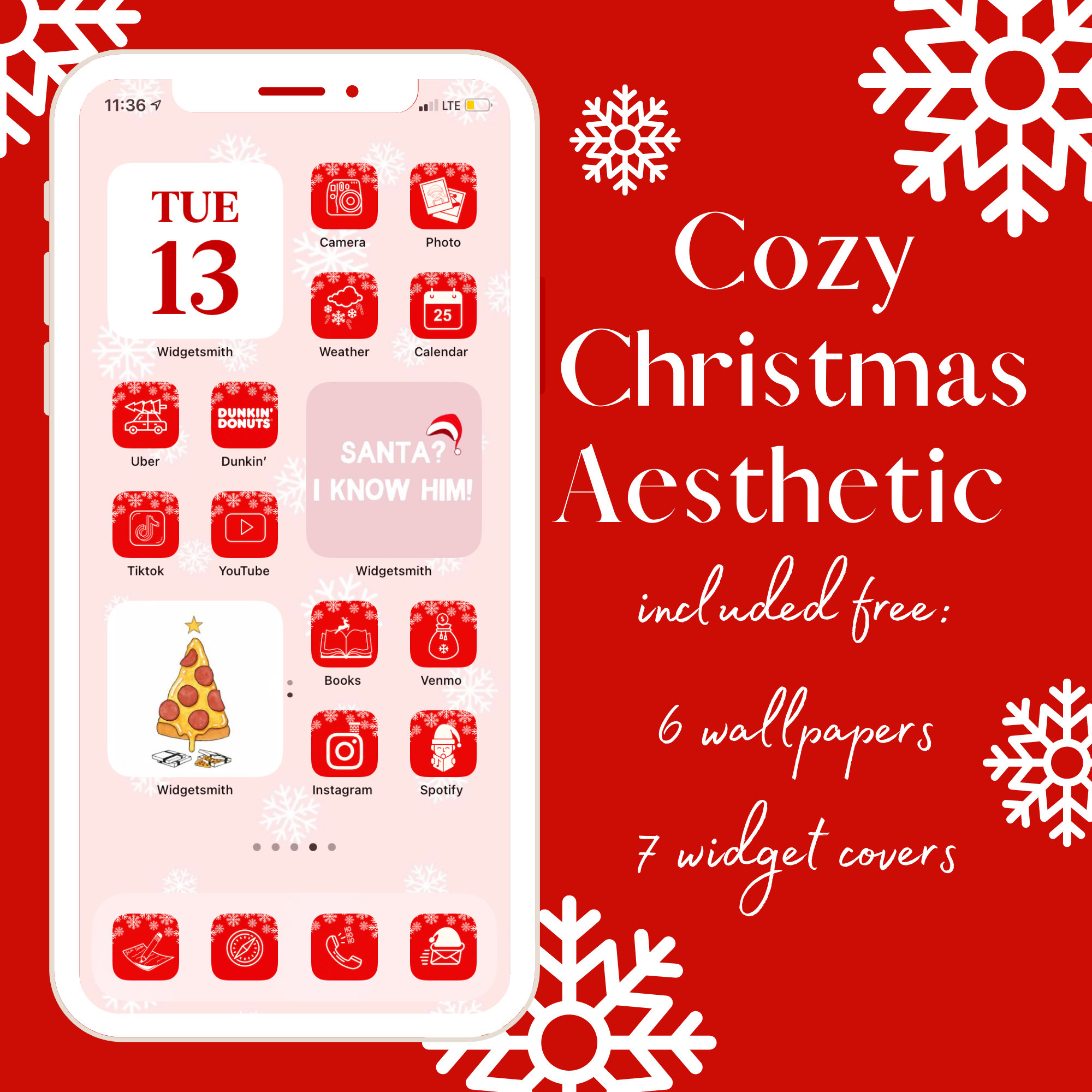 Digital iOS Icon Pack Christmas Icons and Wallpapers 550 Art ...