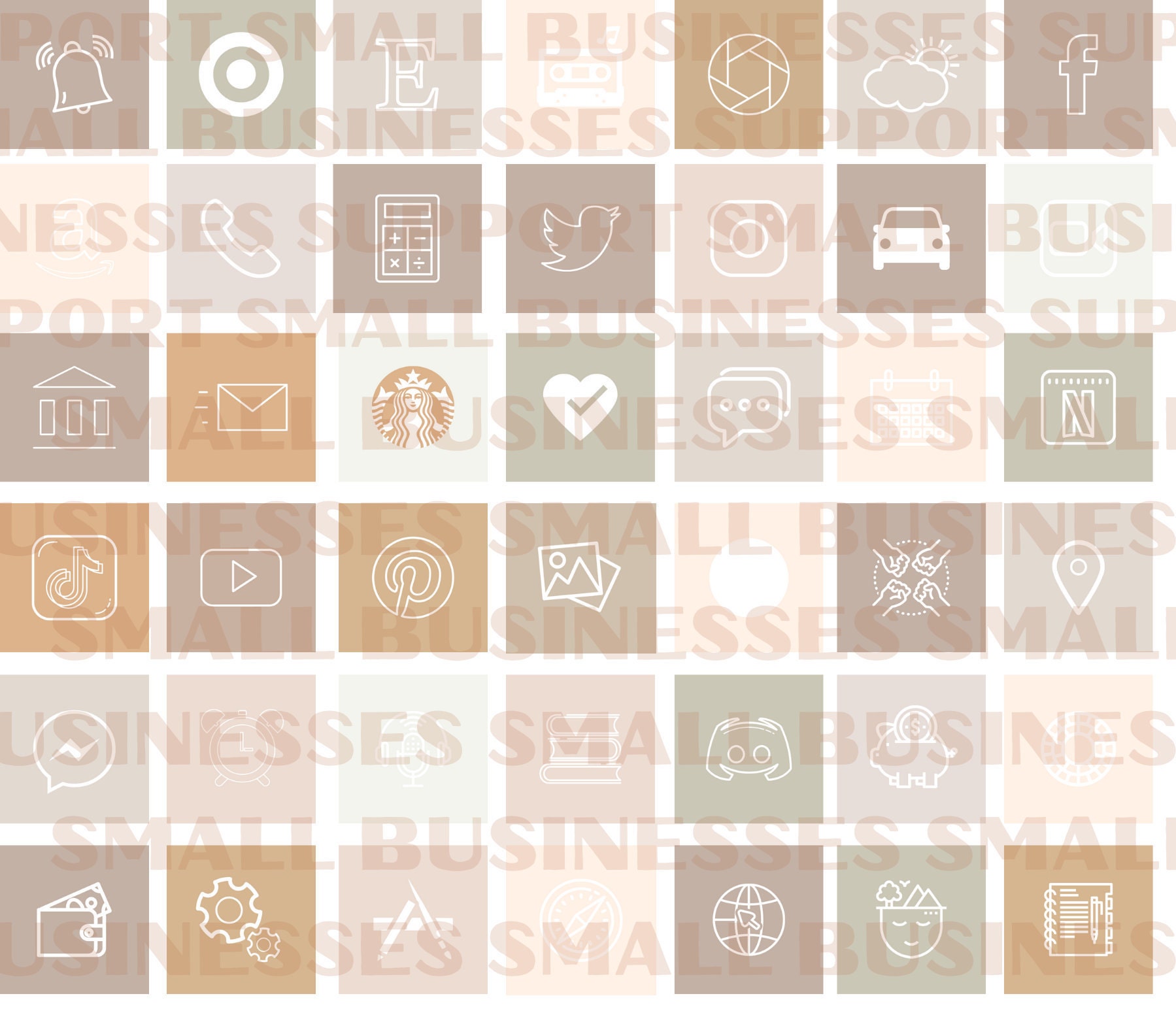 Neutral Ios 14 App Icons Minimalist Aesthetic Iphone Home - Etsy