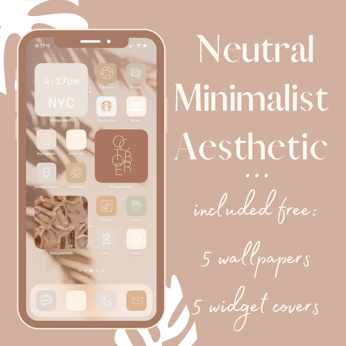 Neutral Iphone Ios 14 App Icons Minimalist App Covers Ios 14 - Etsy