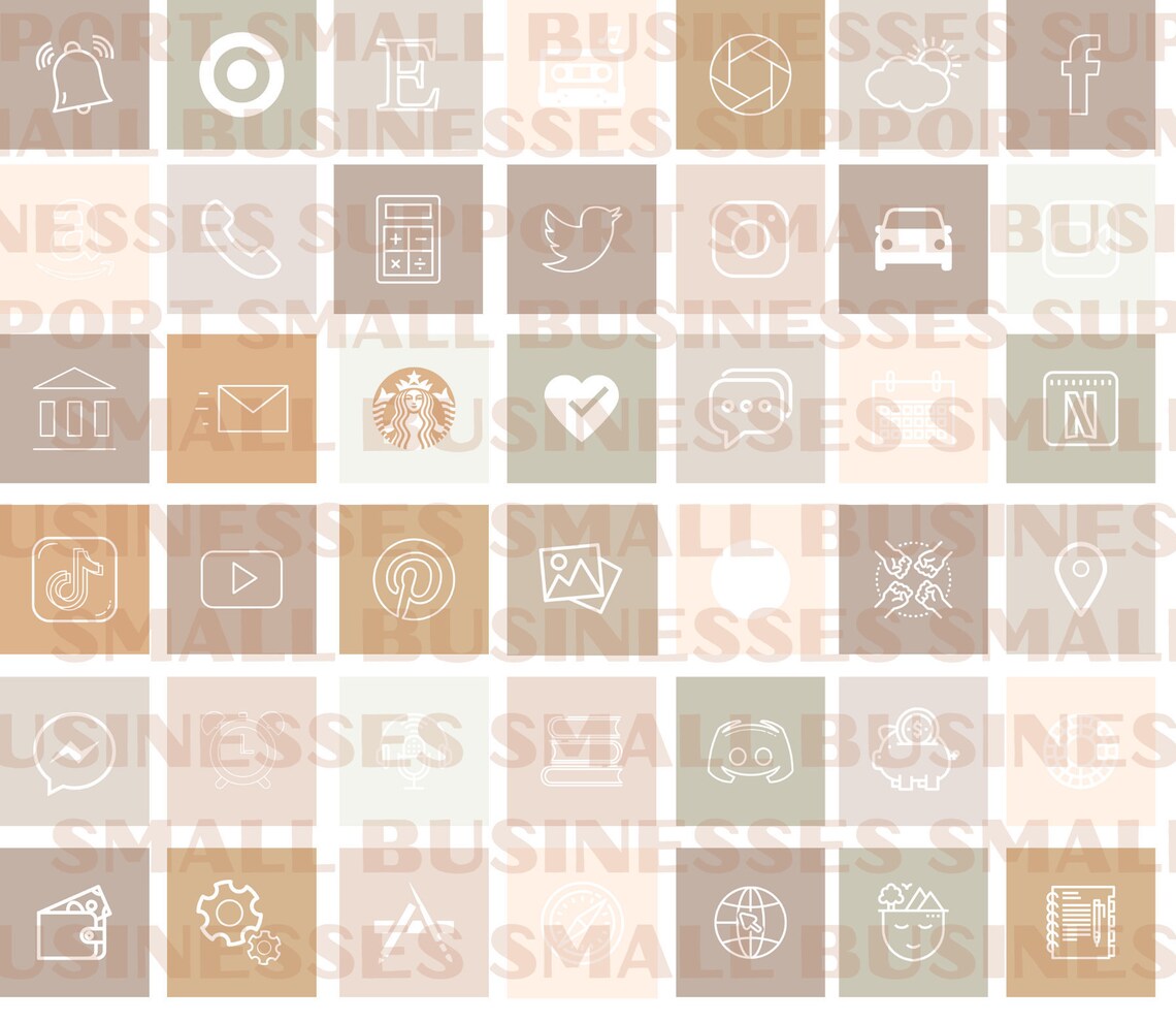 Neutral Iphone Ios 14 App Icons Minimalist App Covers Ios 14 - Etsy