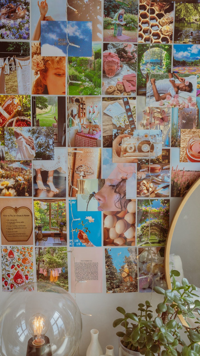 Cottagecore Aesthetic Wall Collage Kit Cottage Core Wall Etsy
