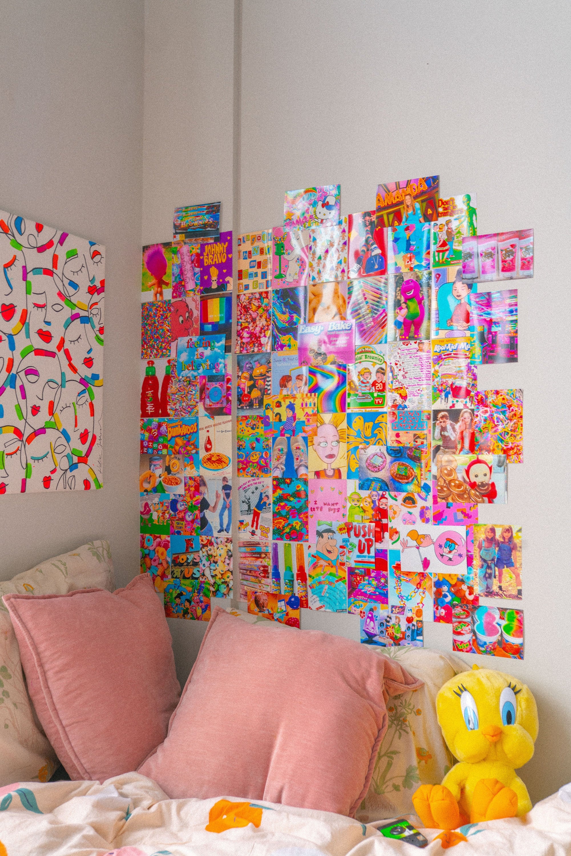 Kidcore Aesthetic Wall Collage Kit, Indie Room Decor, Y2k Wall Decor ...