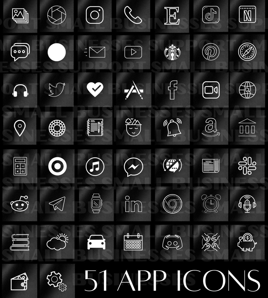 Black Iphone Ios 14 App Icons Pack Ios14 Homescreen Icon - Etsy