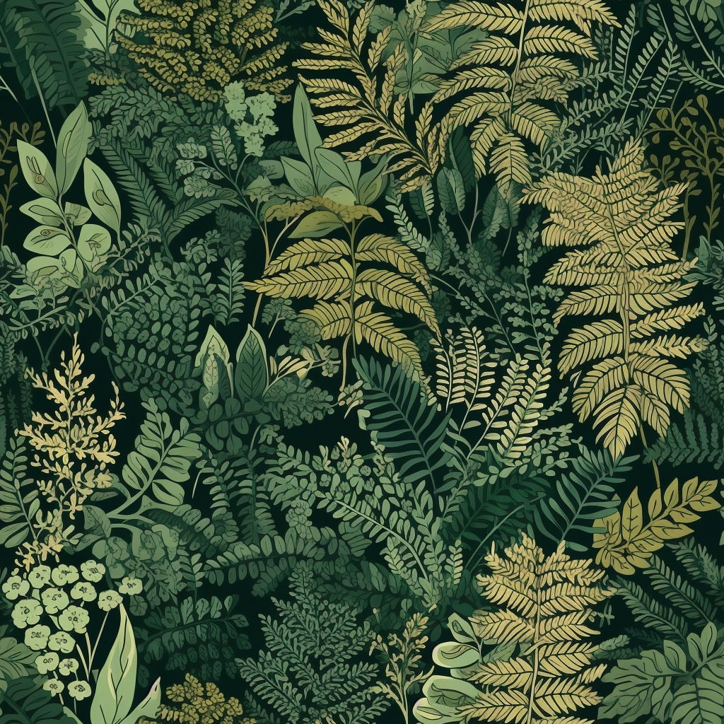 Enchanting Ferns: Digital Download of a Seamless Fern Pattern - Etsy
