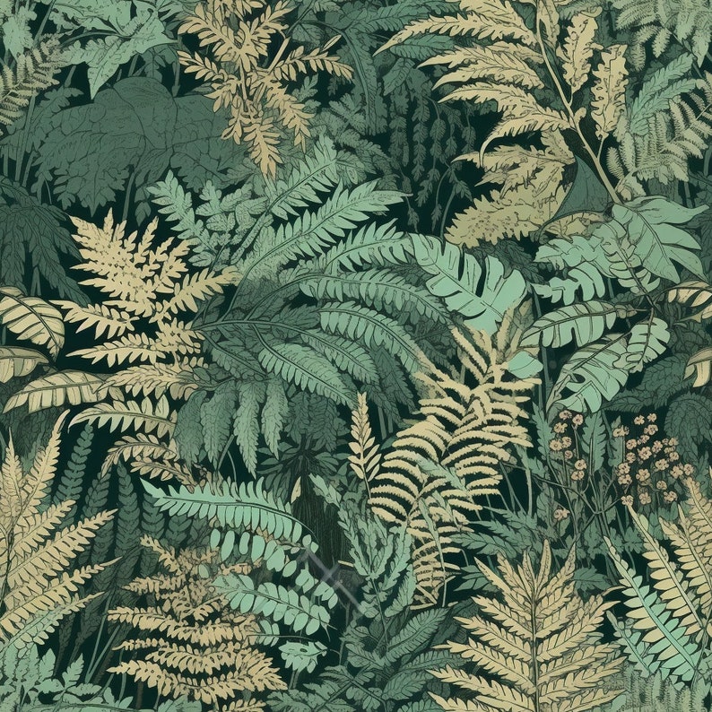 Enchanting Ferns: Digital Download of a Seamless Fern Pattern - Etsy