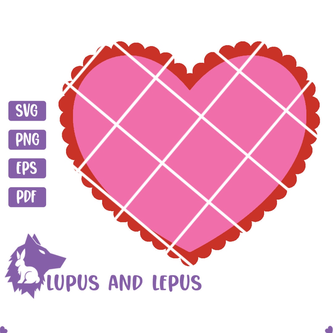 Digital File - scalloped Heart Svg, Heart Svg, Valentine Svg, Lace ...