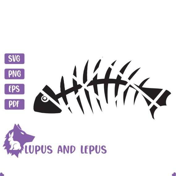 Digital File Fish Bone Svg Fish Skeleton Svg Fish Bones - Etsy Canada