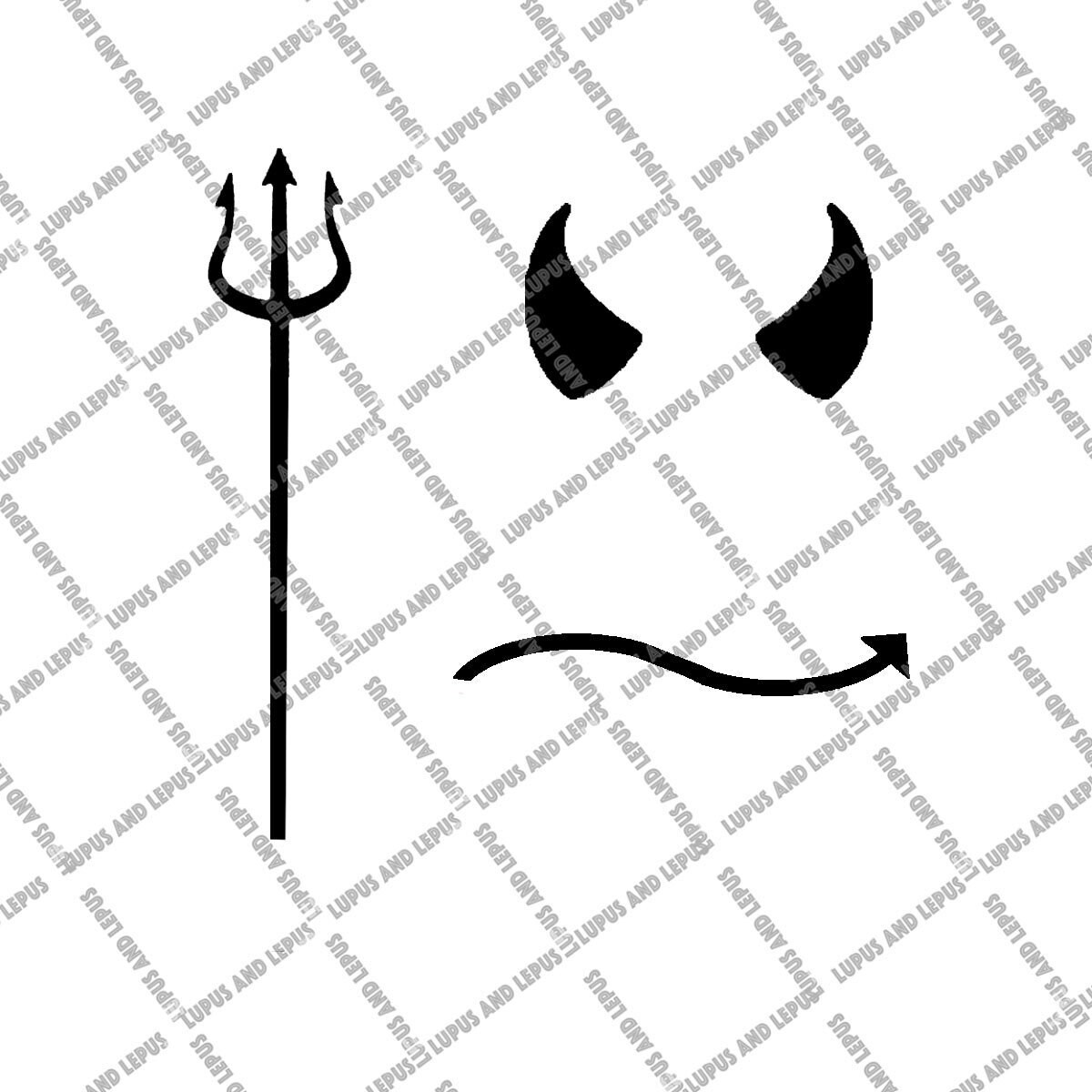 Digital File devil svg demon svg pitchfork svg horns svg | Etsy