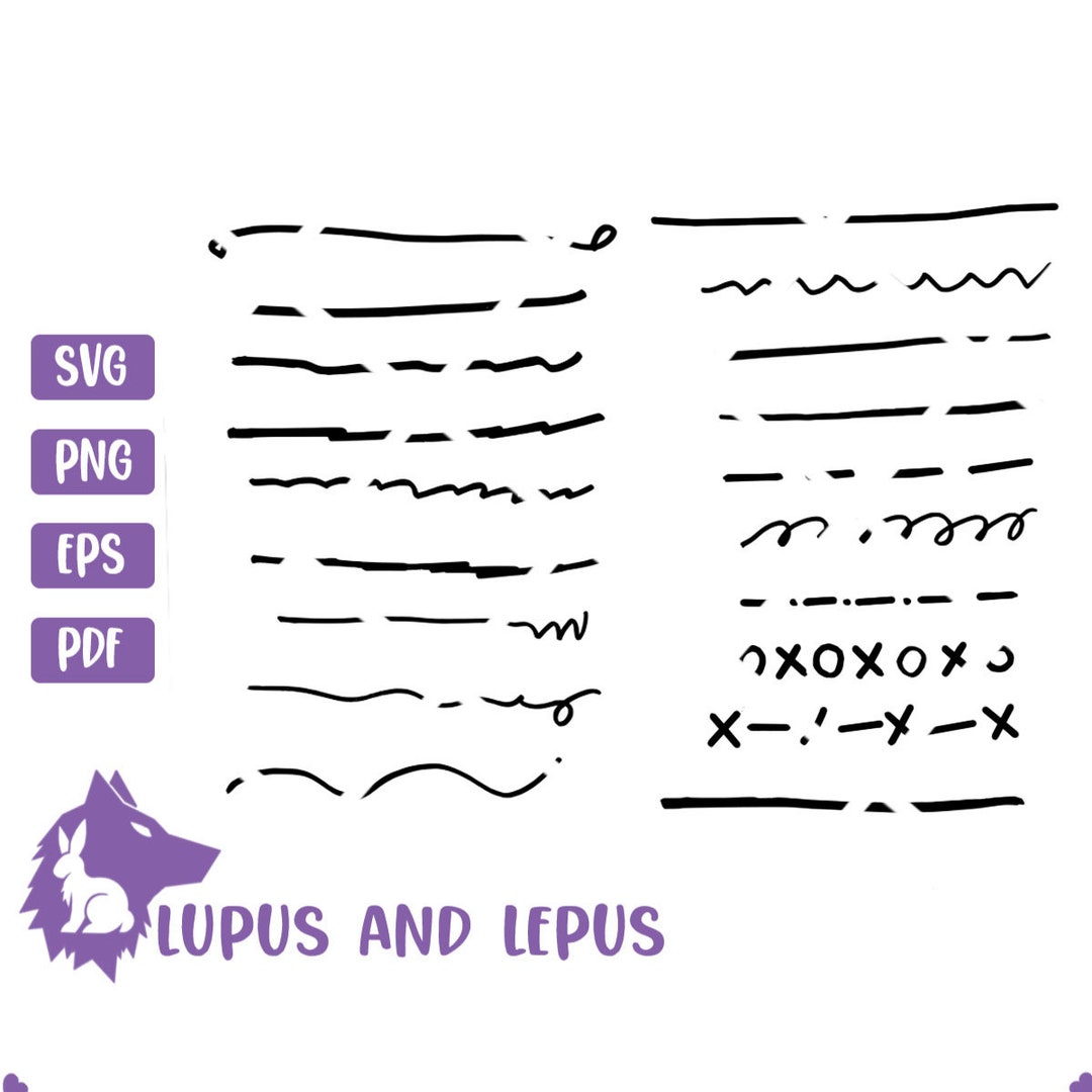 Digital File hand Drawn Lines Lines Svg Doodle Lines Svg - Etsy