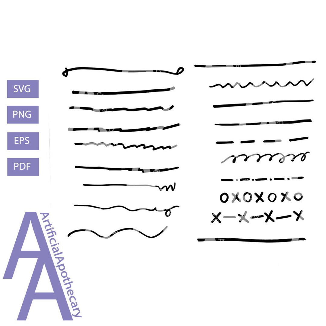 Digital File hand Drawn Lines, Lines Svg, Doodle Lines Svg, Scribble ...