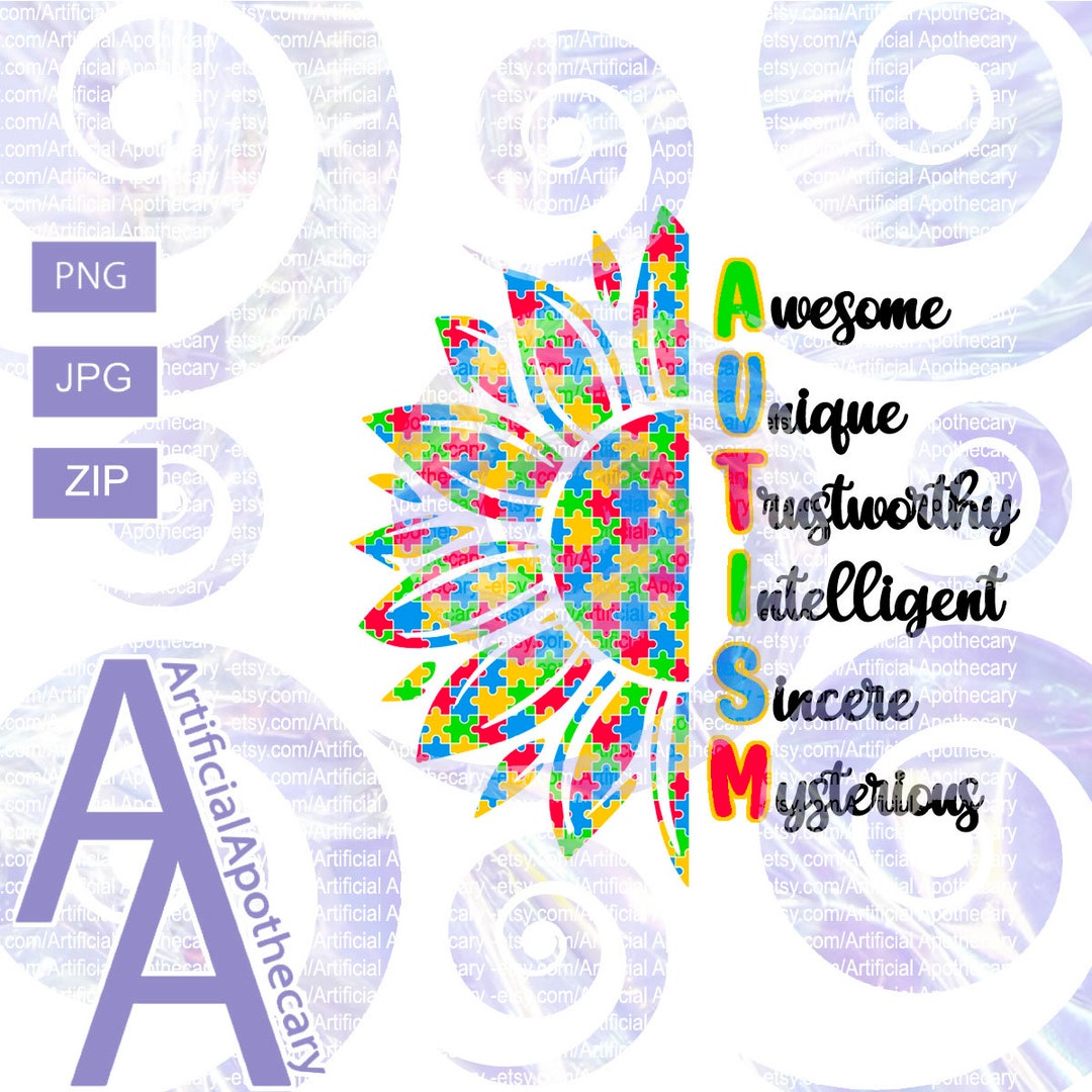 Buy Digital File Autism Flower, Asd, Autistic, Autism Awareness, Autism ...