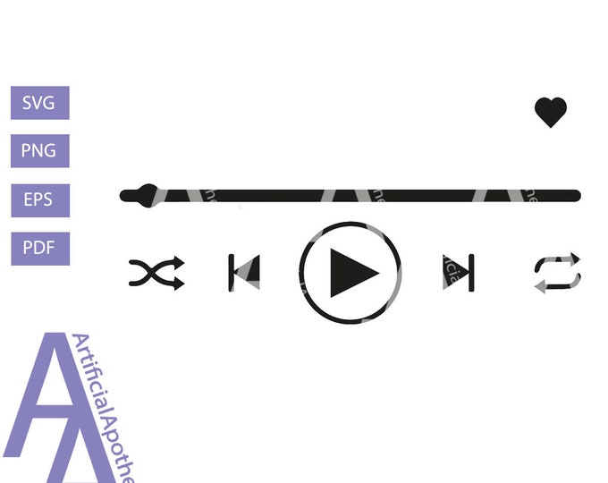 Audio Control Buttons Svg, Spotify Style Play Pause Buttons, Apple ...