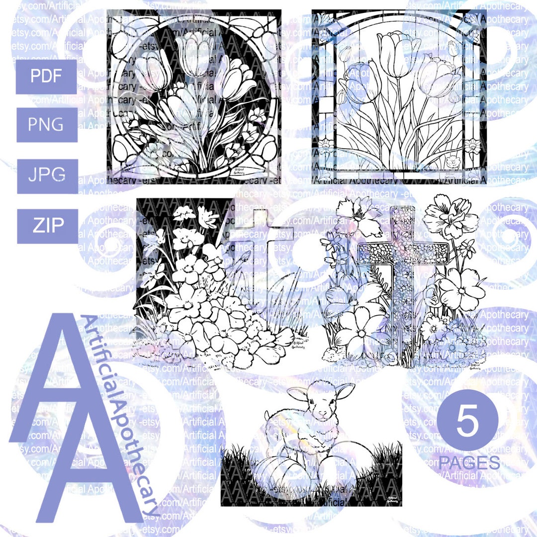 Digital Download- Easter Coloring Pages, Quick and Easy Printable PDF ...