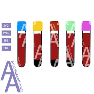 Digital File - Blood Tube Svg, Blood Tubes Svg, Blood Vials Svg, Vile ...