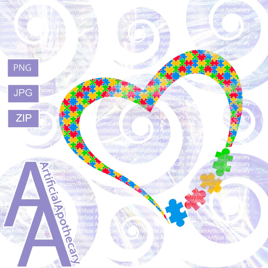 Digital File - Autism, Autistic, Autism Awareness, Autism Heart, Heart ...