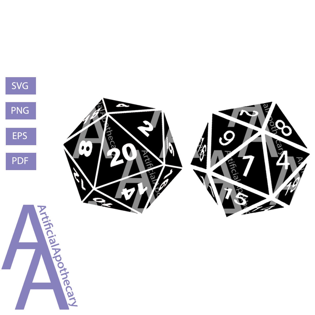 Digital File - d20, Dice Svg, Critical Success Svg, Crit Fail Svg ...