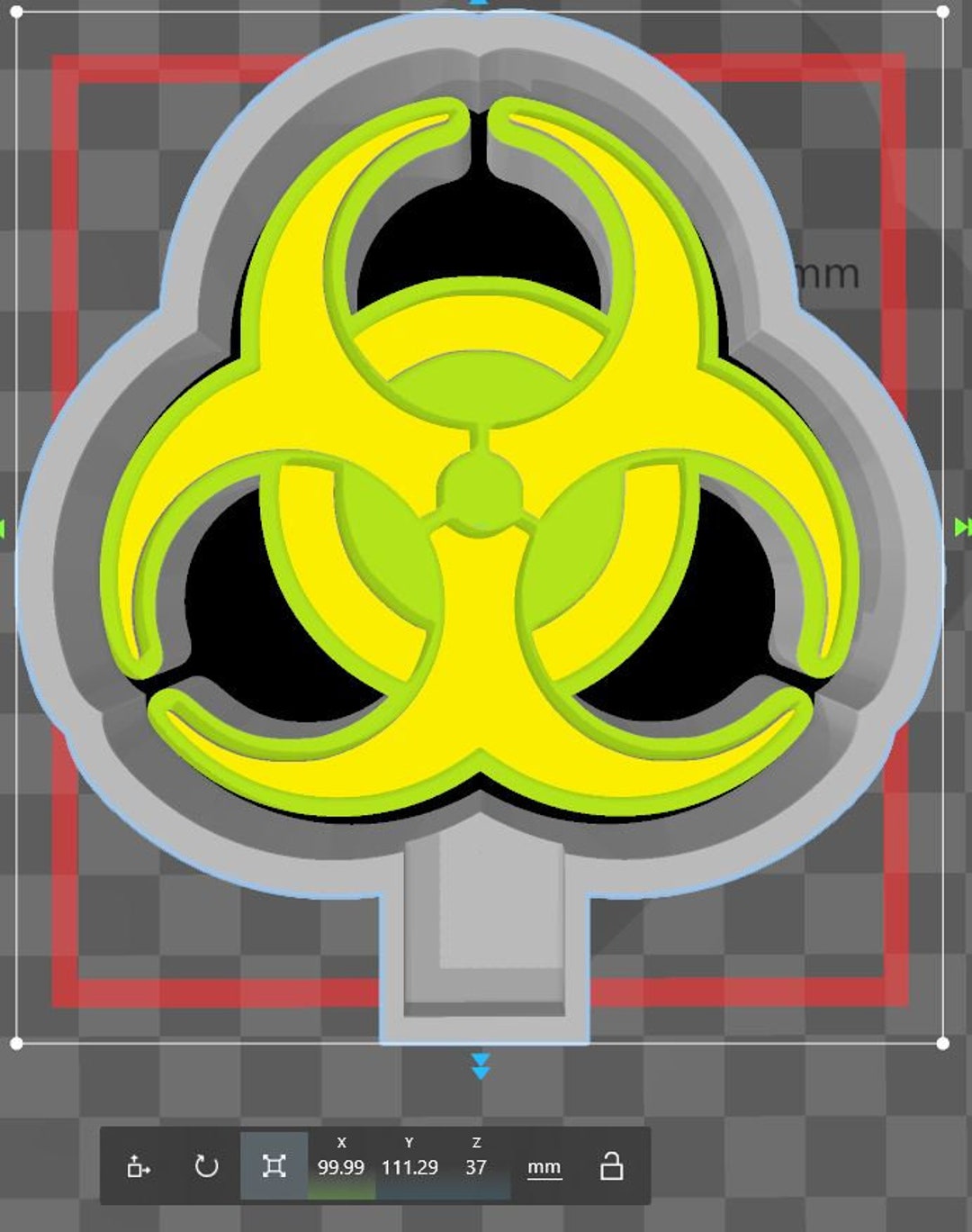 Biohazard Mold STL|| Freshie Mold STL|| Biohazard 3D Print Mold|| Make ...