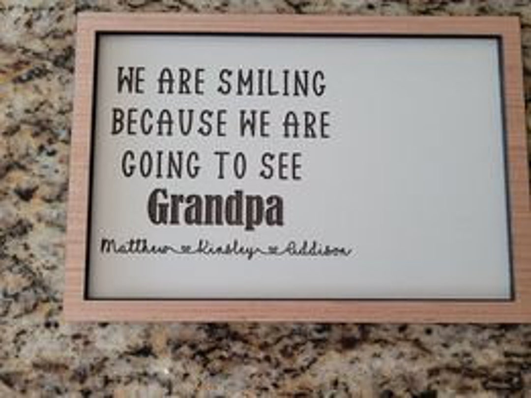 Personalized Grandpa Picture Frame SVG Laser Files (digital Files) - Etsy