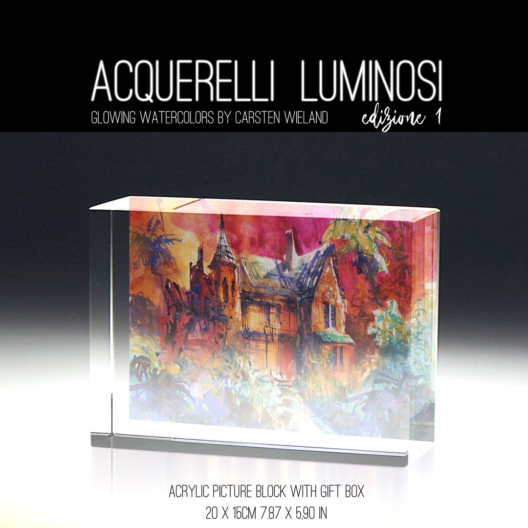 Acrylic Picture Block With Gift Box: Acquarelli Luminosi 09 garden ...