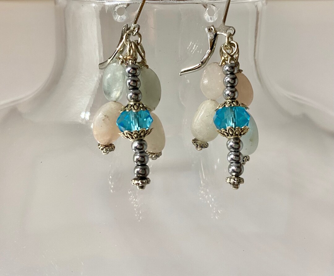 Morganite Dragonfly Earrings That Goth Hippie Gemstone - Etsy
