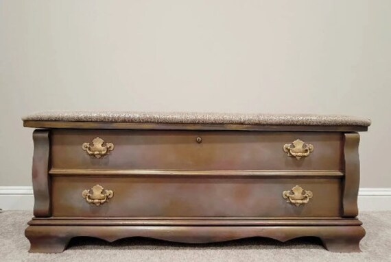 Vintage Lane Chest I Bench I Hope Chest I Hand Painted Etsy