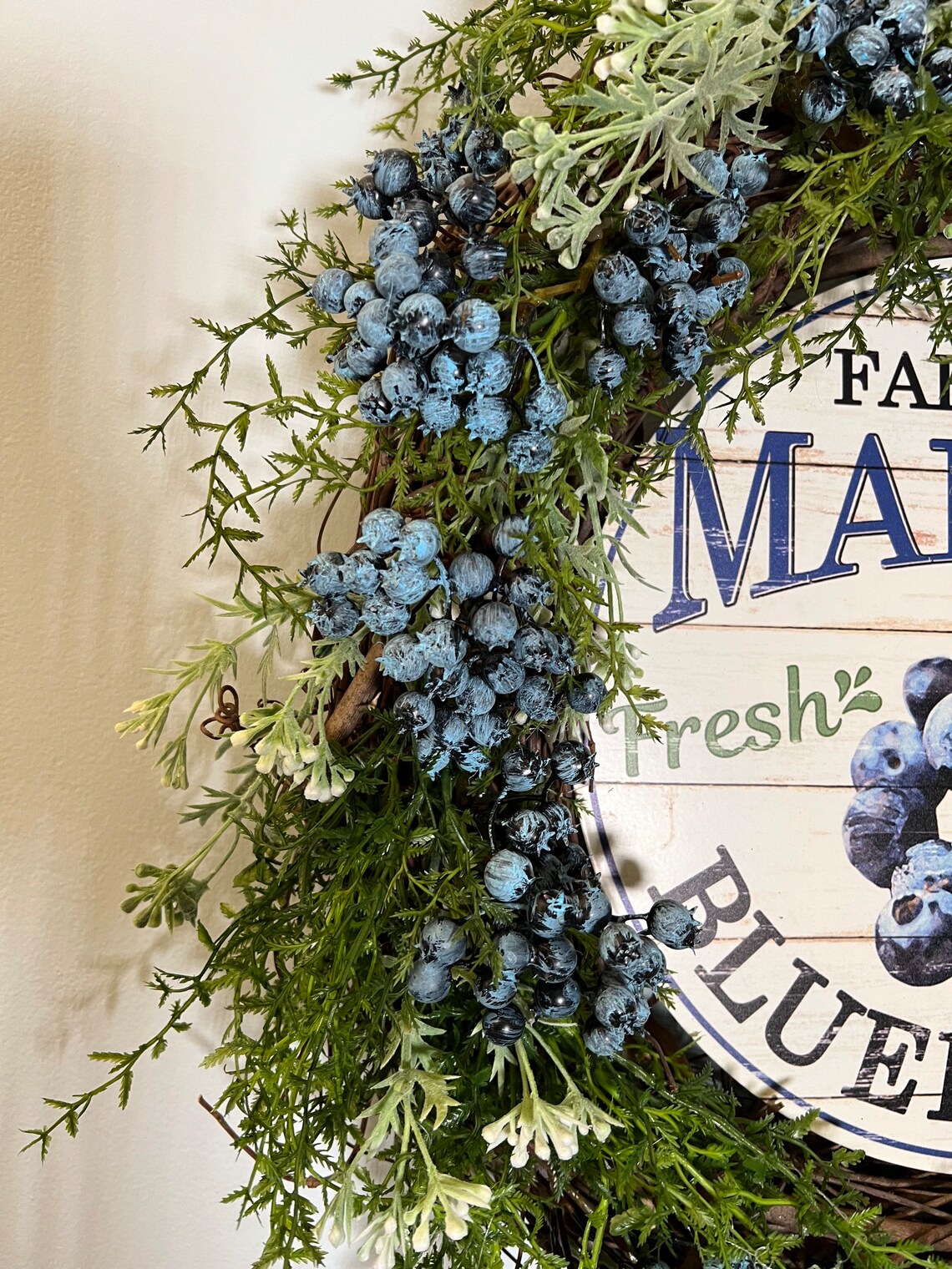 Blueberry Farmers Market Wreath - Etsy