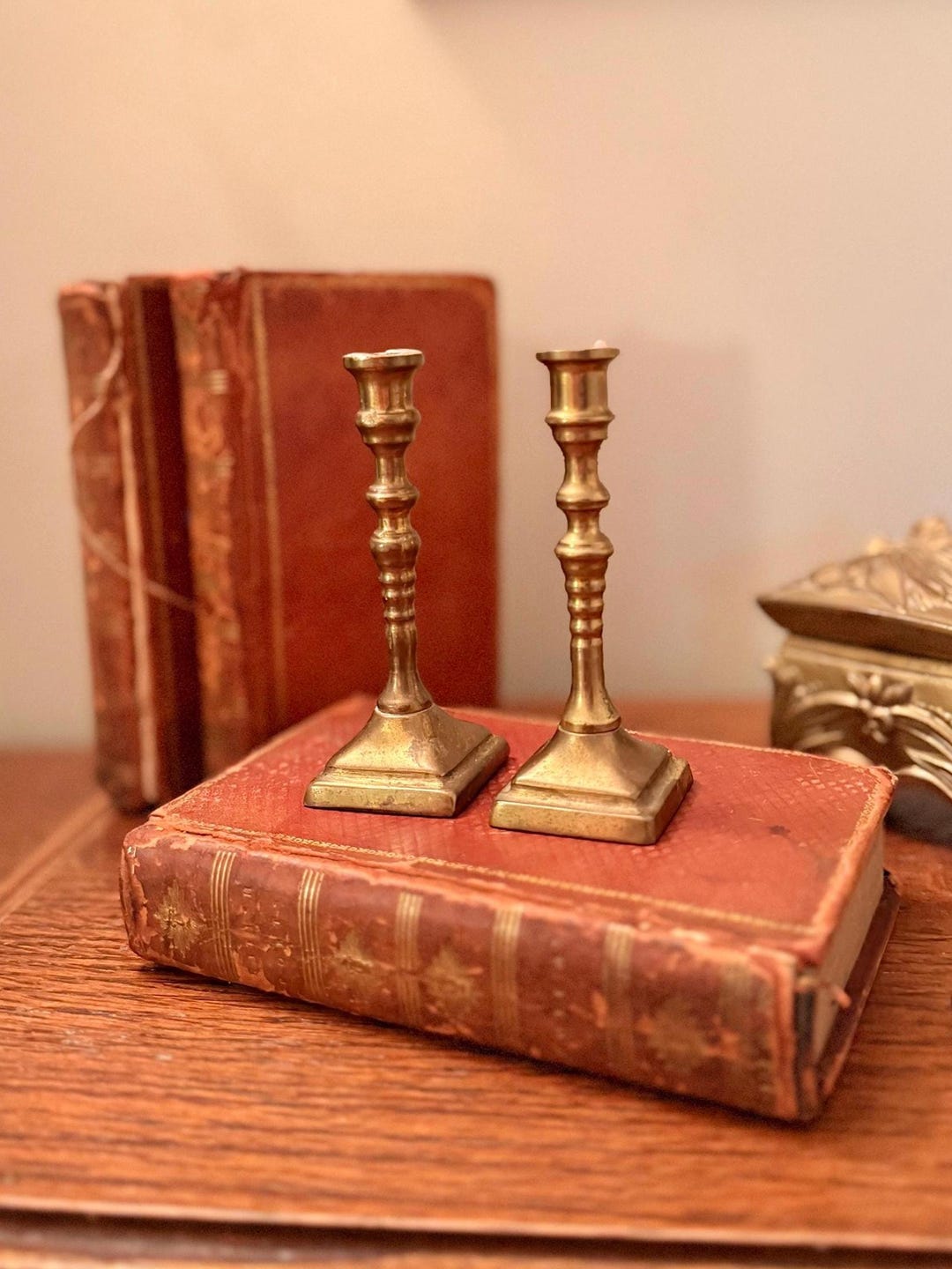 Miniature Vintage Brass Candlesticks - Etsy