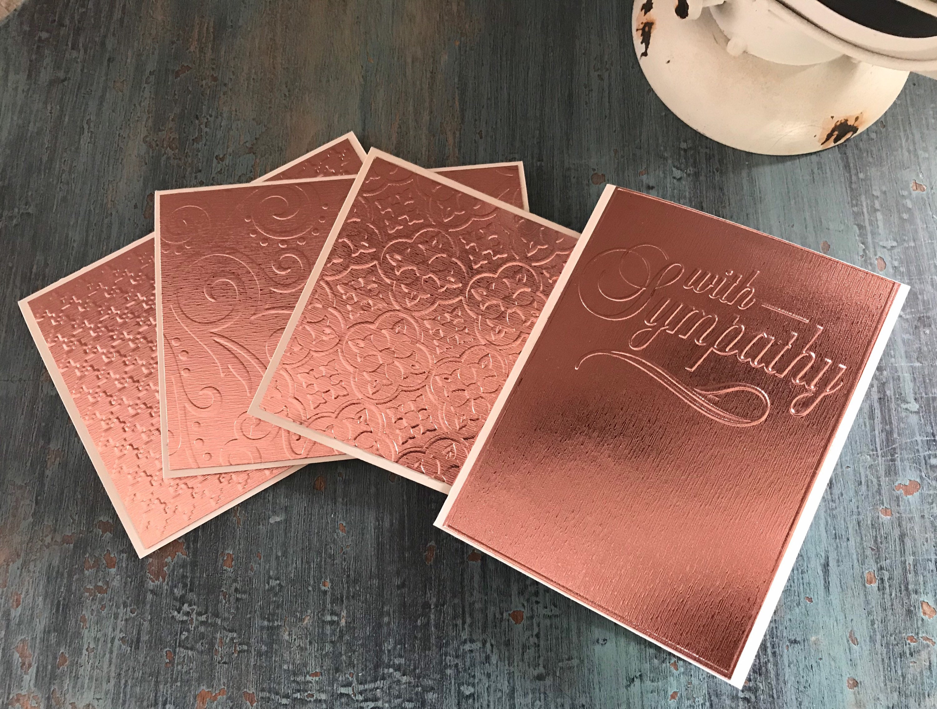 Rose Gold Blank Notecards - Etsy
