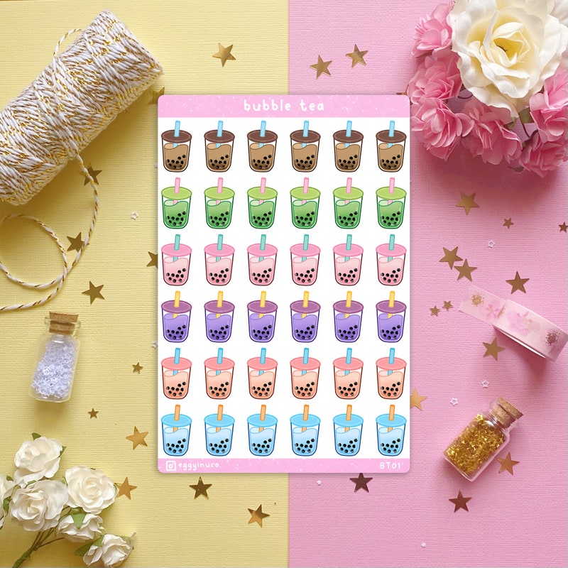 Bubble Tea Stickers - Etsy Australia