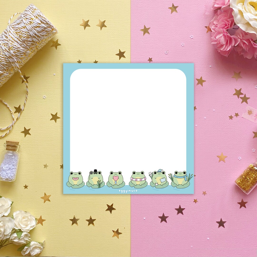 Pog the Frog Sticky Notes | Cute Sticky Notepad | Kawaii Sticky Notes ...