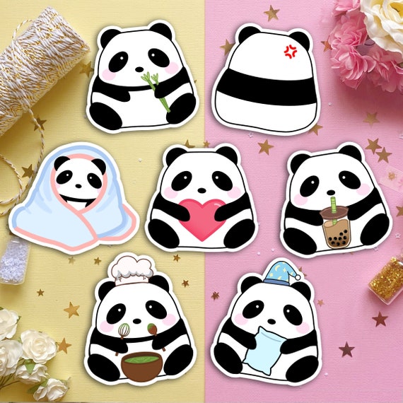 Panpan the Panda Cute Sticker Panda Sticker Planner | Etsy