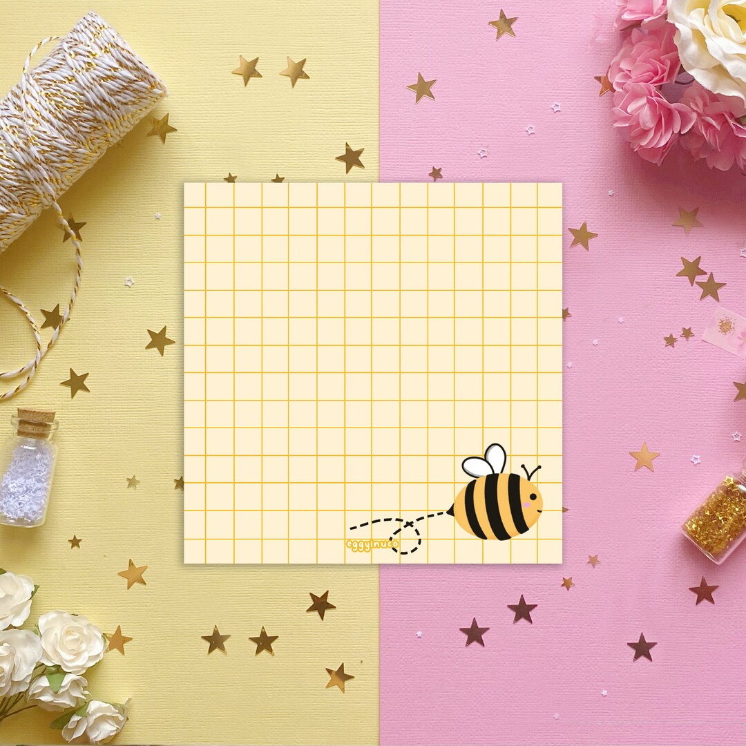 Bee Sticky Notes | Cute Sticky Notes | Kawaii Sticky Notes ...