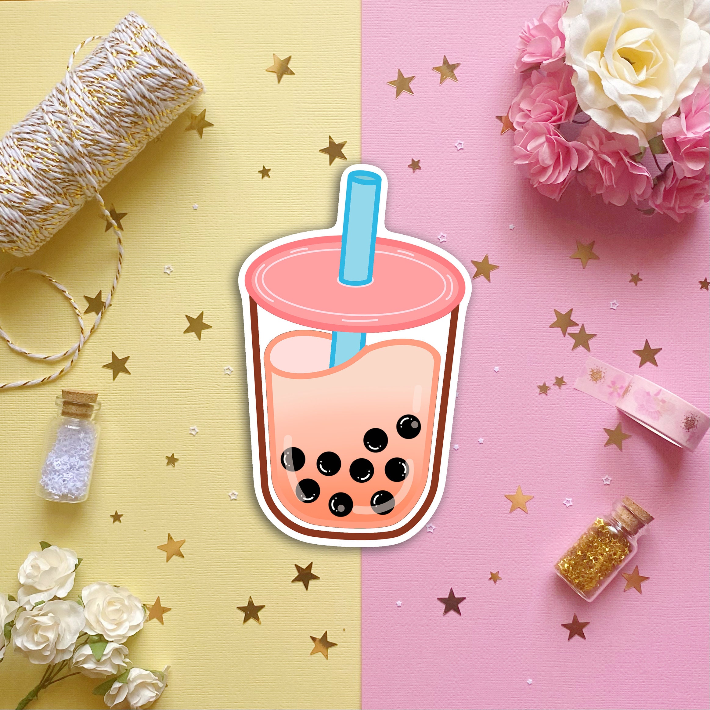 Bubble Tea Stickers Boba Cute Stickers Drink Cute - Etsy