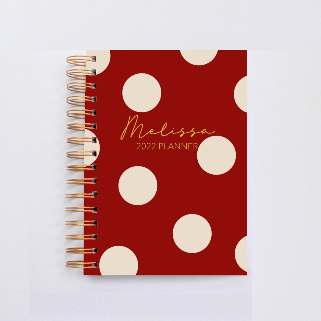 Red and White Polka Dots Planner White Polka Dots Planner - Etsy
