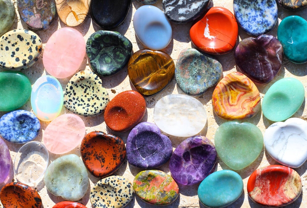 Worry Stones, Natural Gemstone Worry Stones, Stress Relief Stone ...