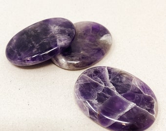AMETHYST Worry Stone Natural Stone Hand Carved Gemstone Worry - Etsy