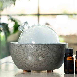 Gray Stone Glass Dome Diffuser Essential Oil Diffuser Aromatherapy ...