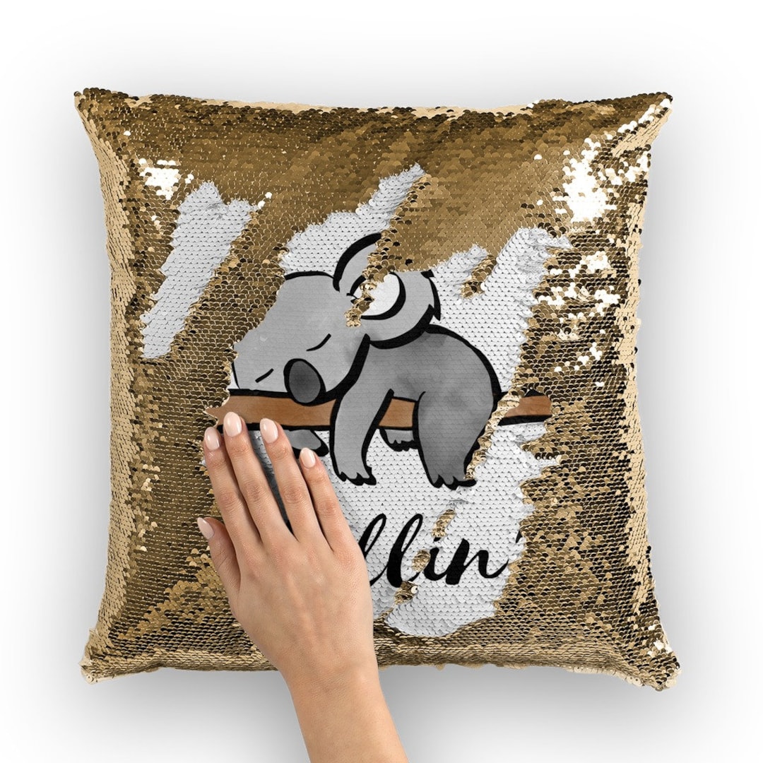Cojín de lentejuelas Koala Chillin' Koala / Con o sin - Etsy España