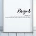 Brigid Name Meaning Print - Irish Nursery Decor (digital Download) - Etsy