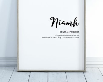 Name Meaning Print - Etsy