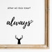 After All This Time? Always - Black and White Quote Print, Wall Art ...